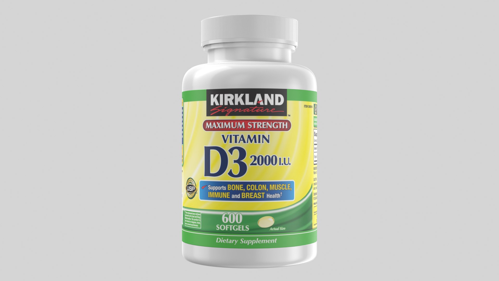 Vitamin D Bottle 3D Model - TurboSquid 1835072