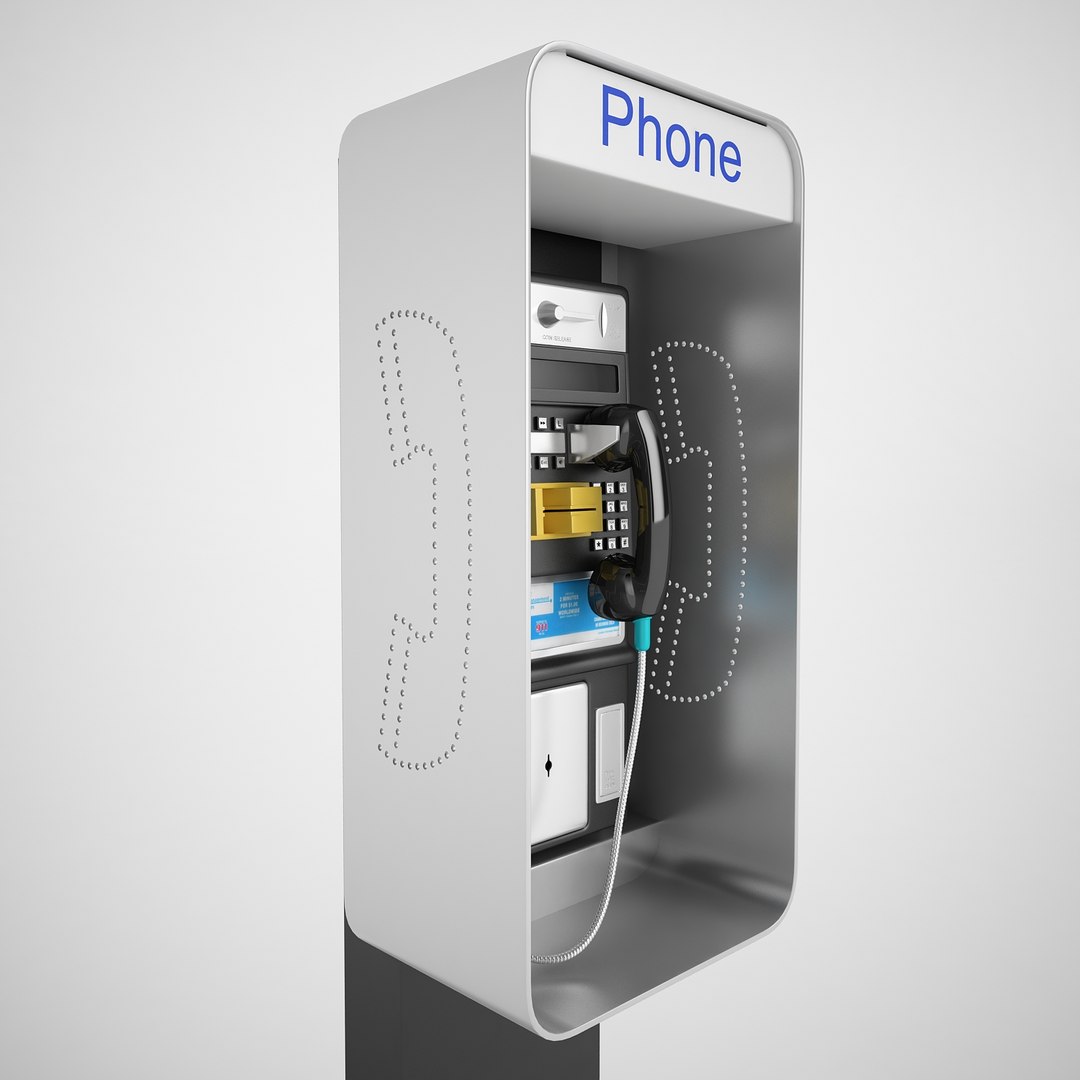 3d pay phone model