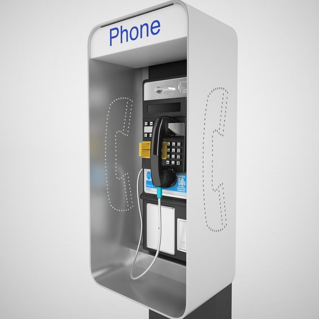 3d pay phone model