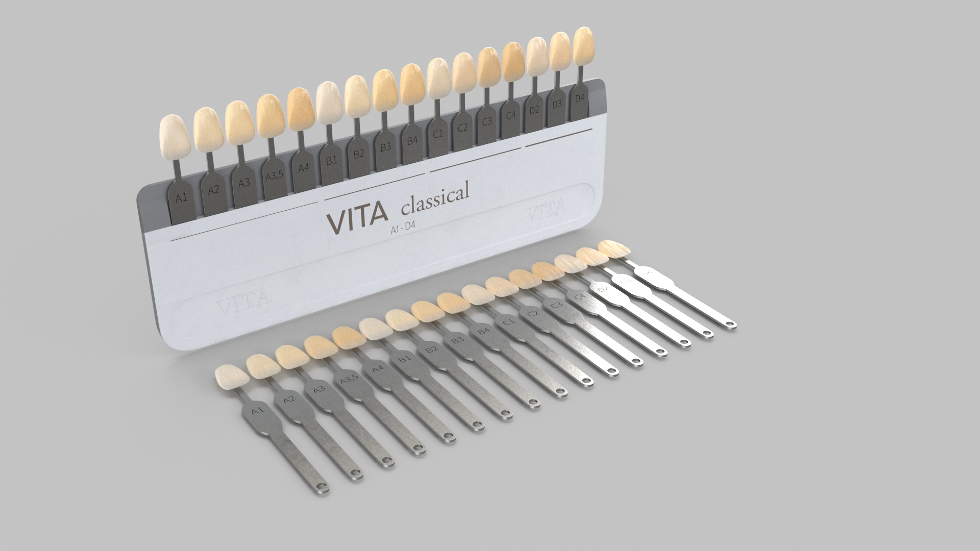 3D VITA Classical A1-D4 Shade Guide - TurboSquid 2202764