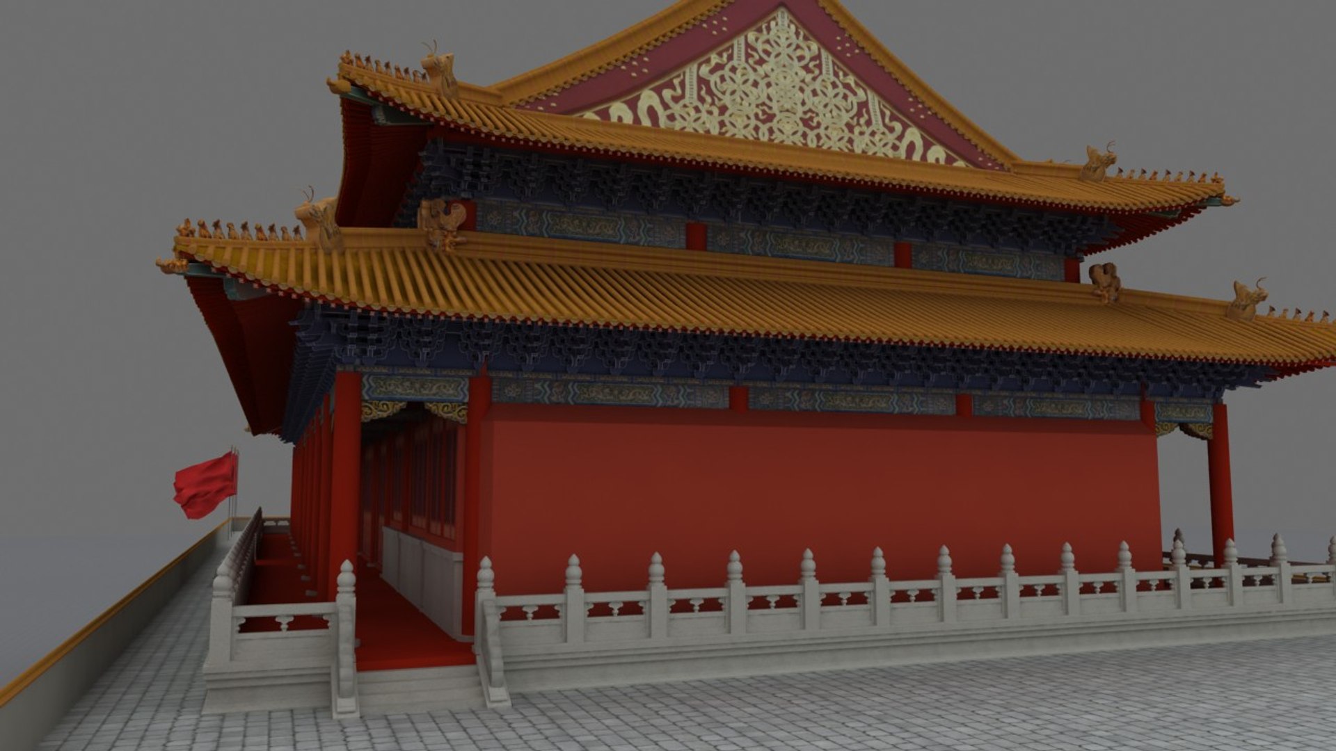 Tiananmen Gate 3d Model
