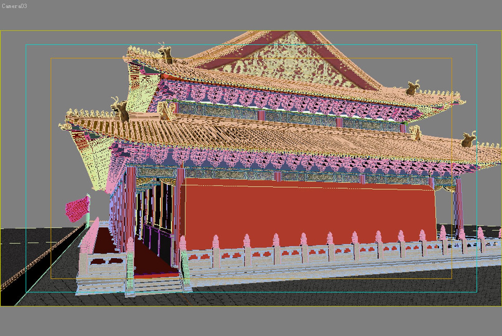 Tiananmen Gate 3d Model