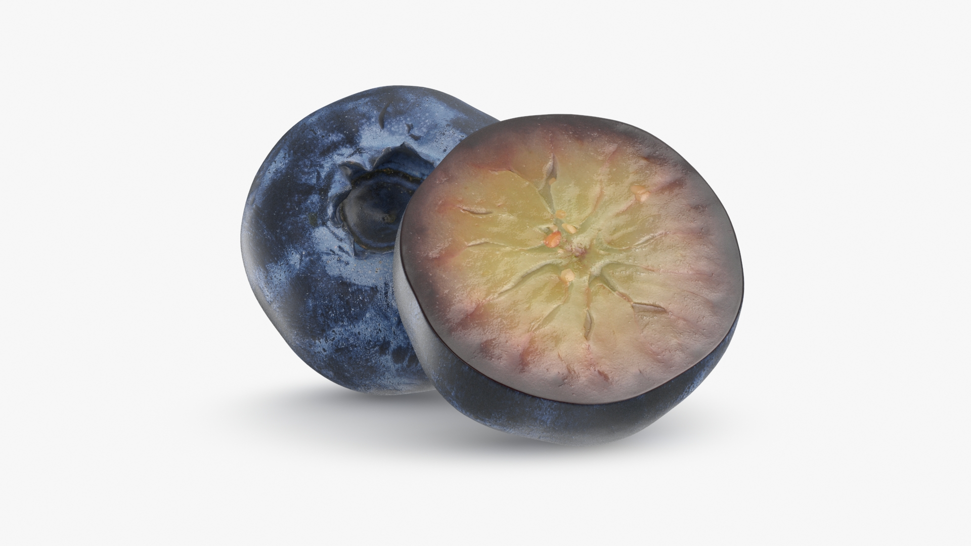 Blueberry 02 Whole Half 3D - TurboSquid 2215251