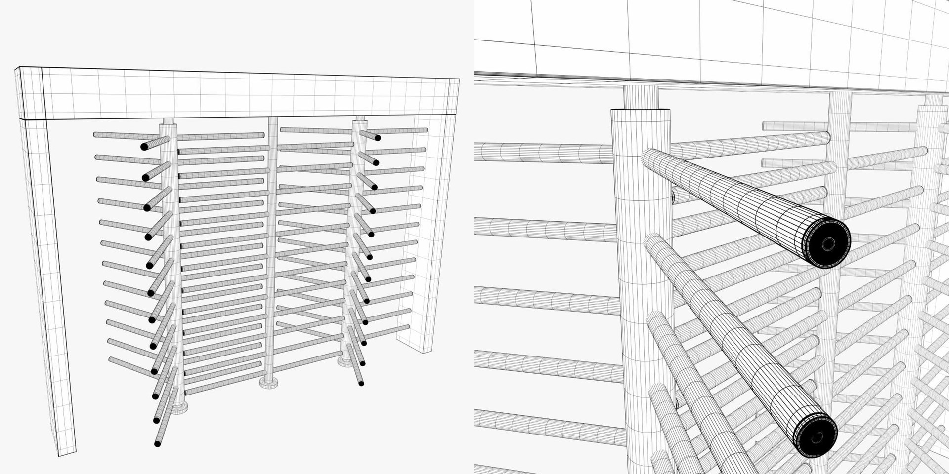 3D Double Revolving Gate - TurboSquid 1543181