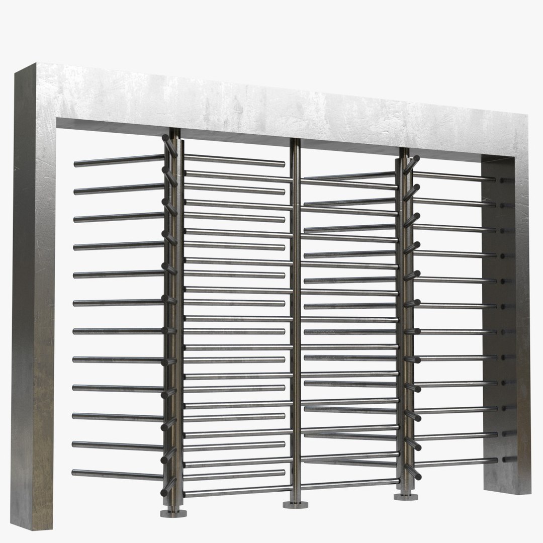 3D double revolving gate - TurboSquid 1543181