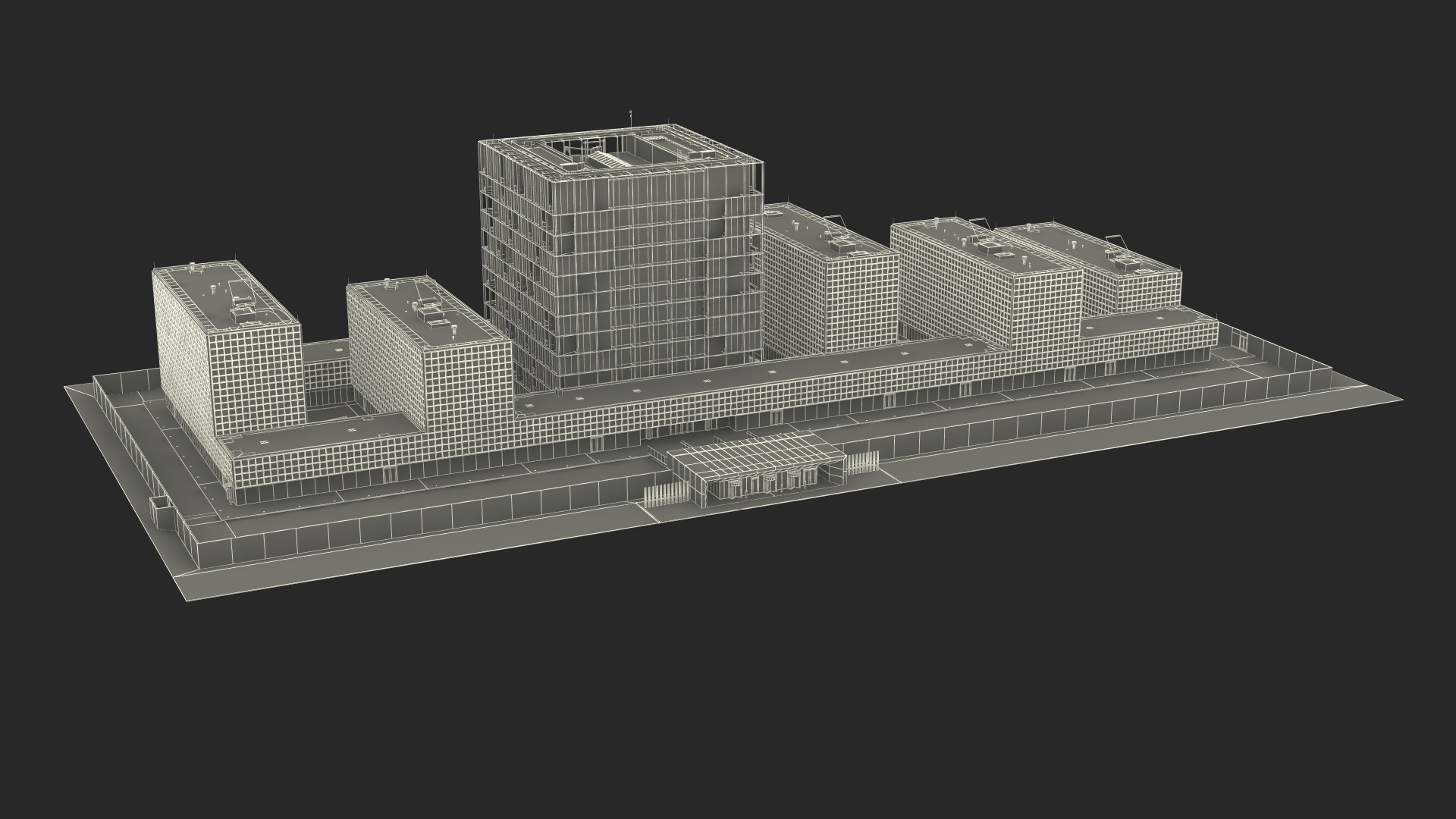 3D International Criminal Court Building Model - TurboSquid 2088906