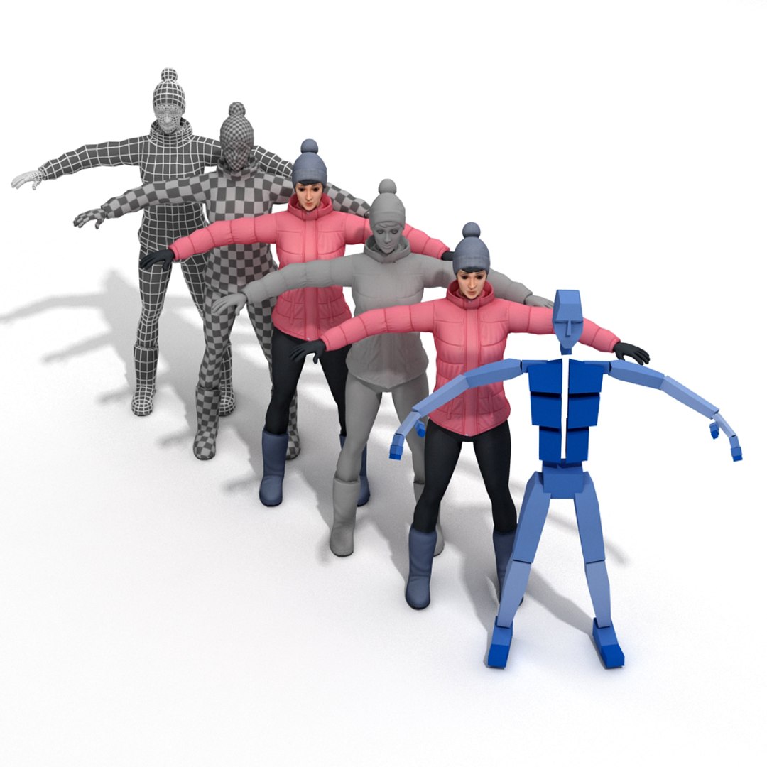 3d model skinning rig