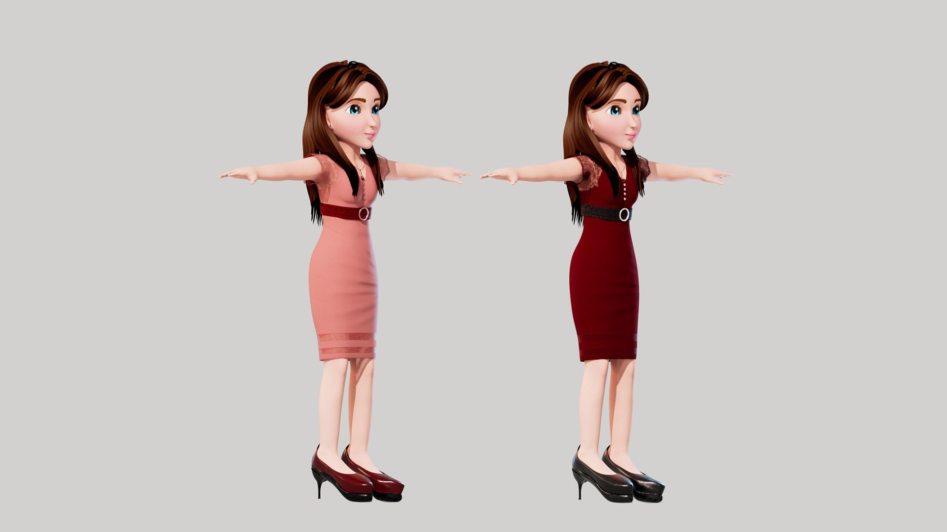Cartoon Women Emma 3D Model - TurboSquid 1974256