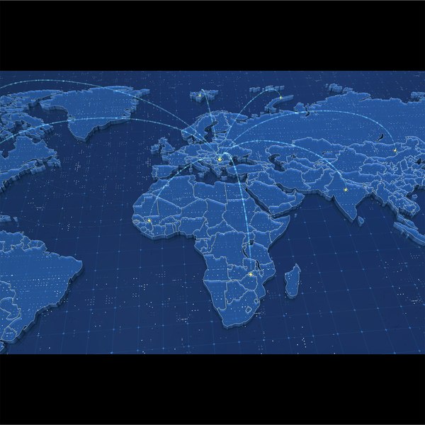 Globalisierung Weltkarte animiert 3D-Modell - TurboSquid 1962971
