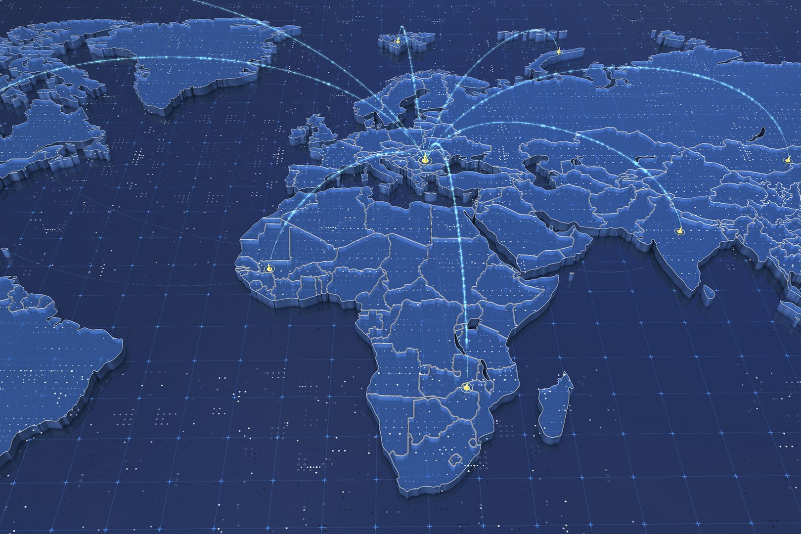 Globalization World Map Animated 3D - TurboSquid 1962971