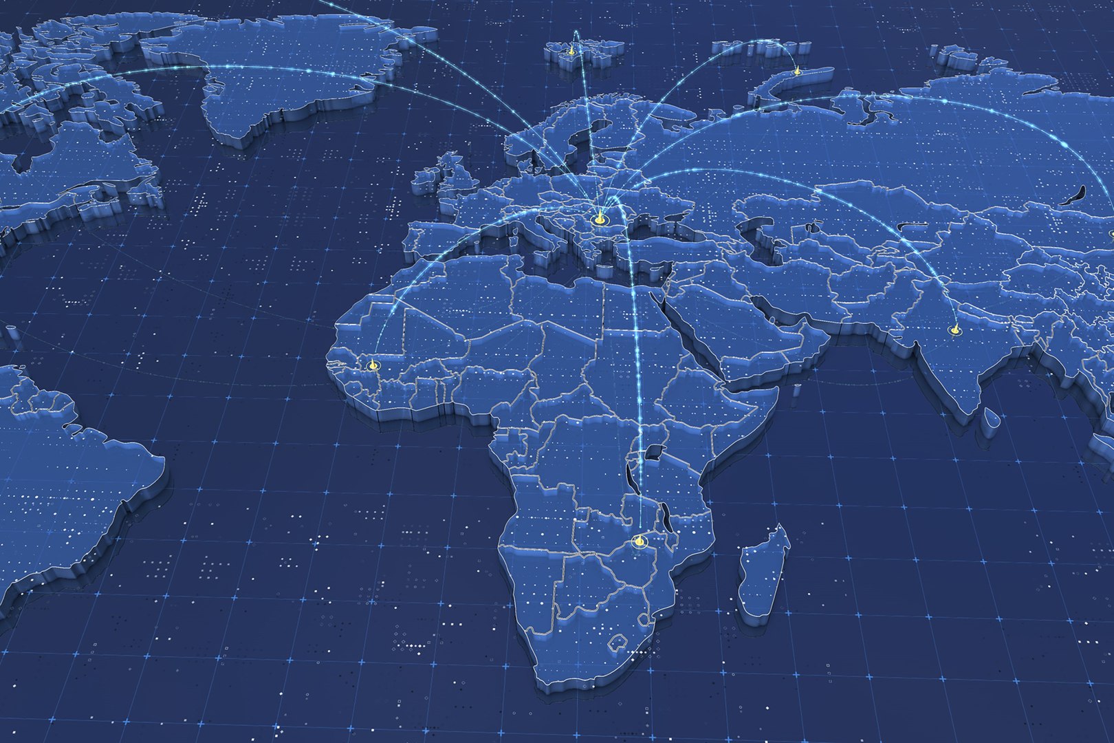 Globalization World Map Animated 3D - TurboSquid 1962971