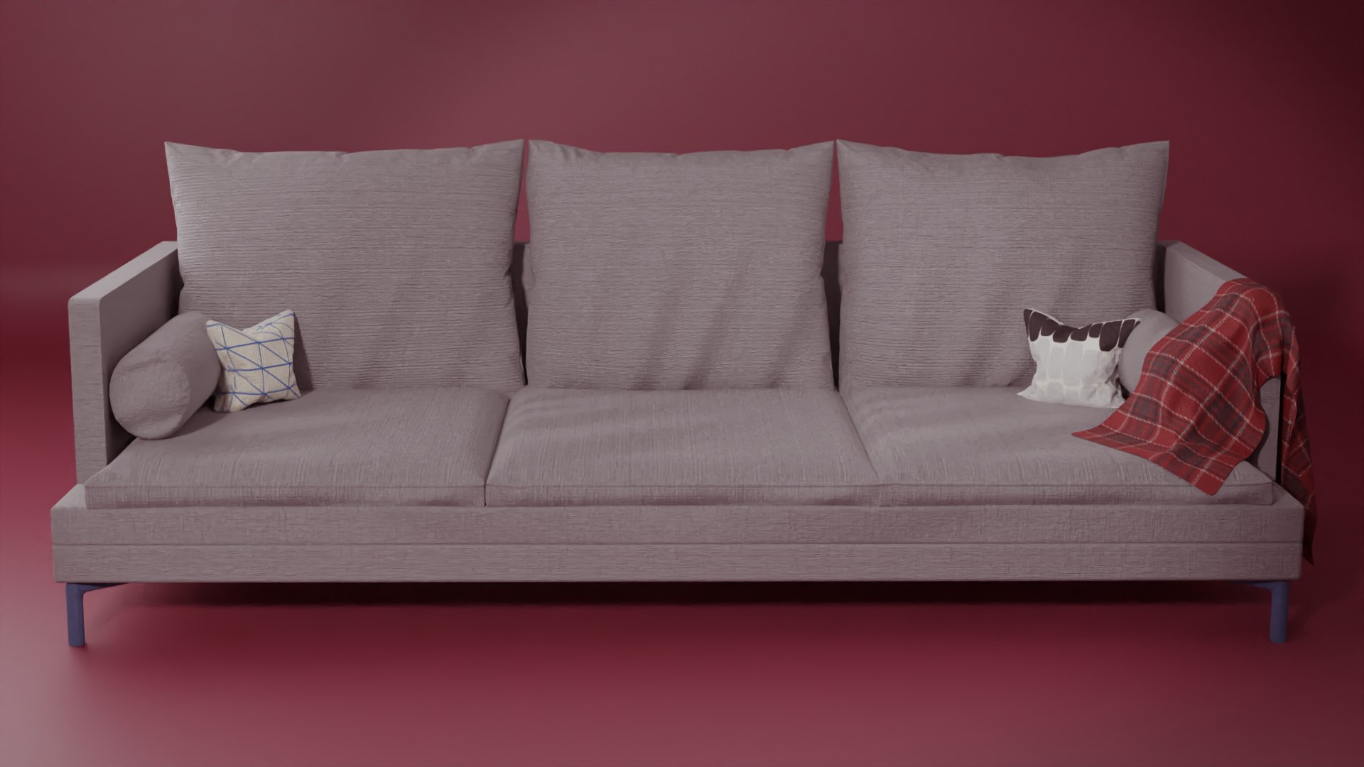 3D Couch Simple - TurboSquid 1718660