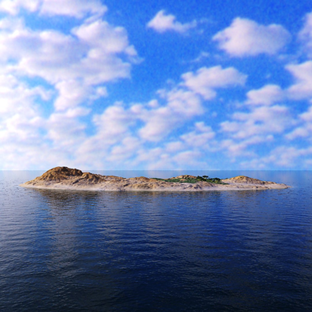 3d Island Sea View Model