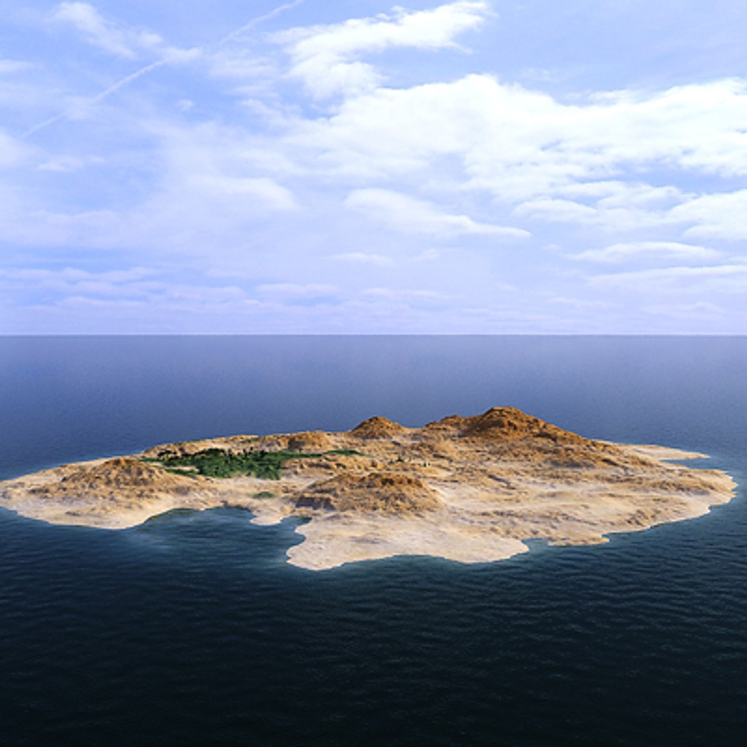 3d Island Sea View Model
