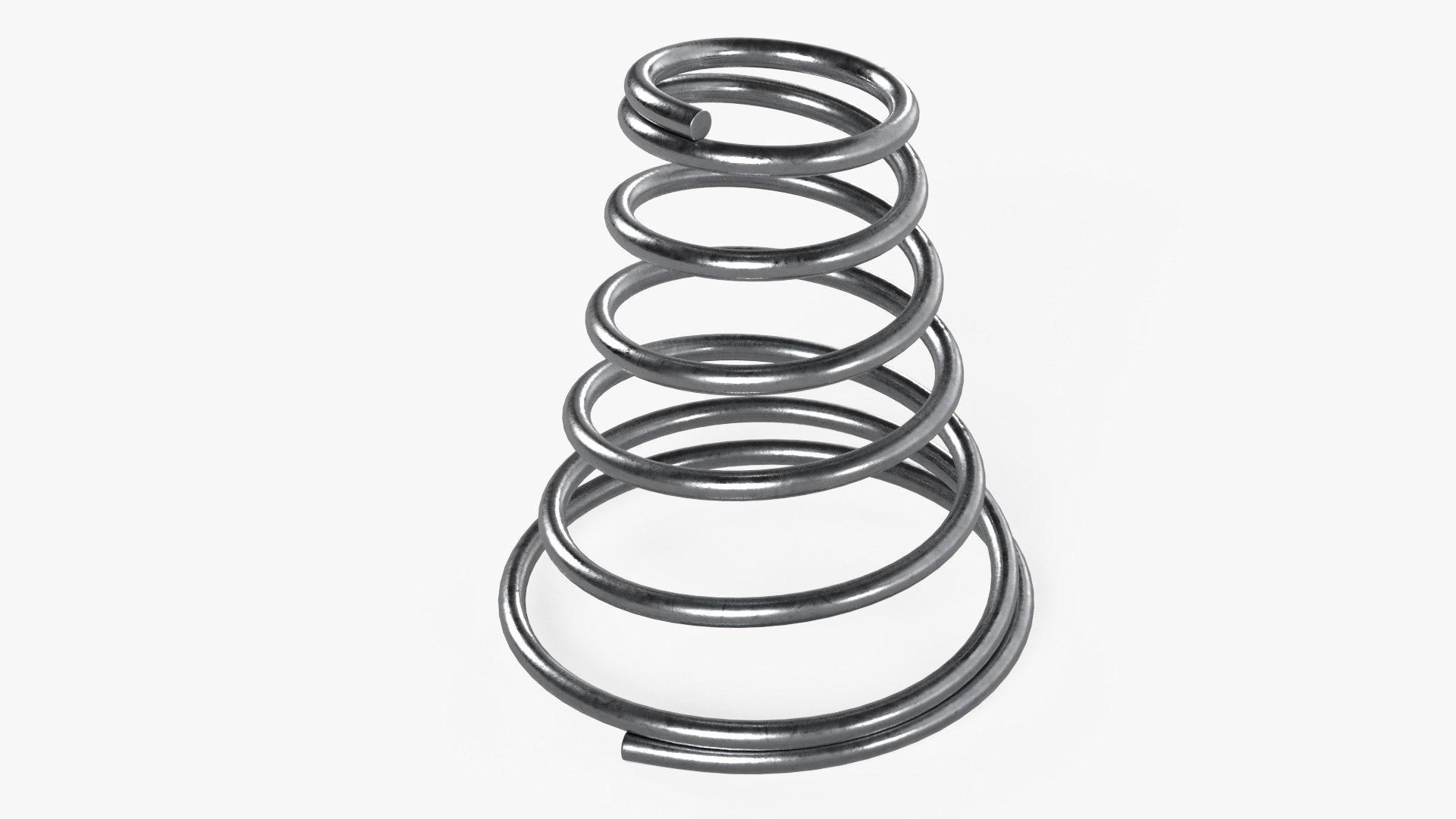 3D Steel Conical Coil Spring Model - TurboSquid 2402250