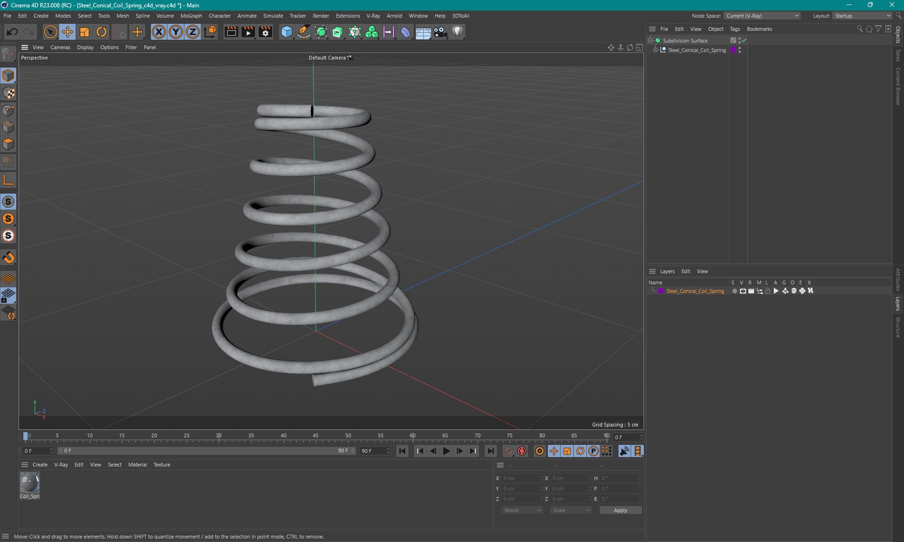 3D Steel Conical Coil Spring Model - TurboSquid 2402250