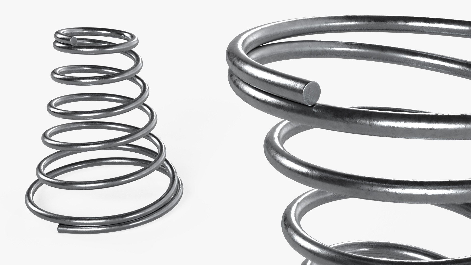 3D Steel Conical Coil Spring Model - TurboSquid 2402250