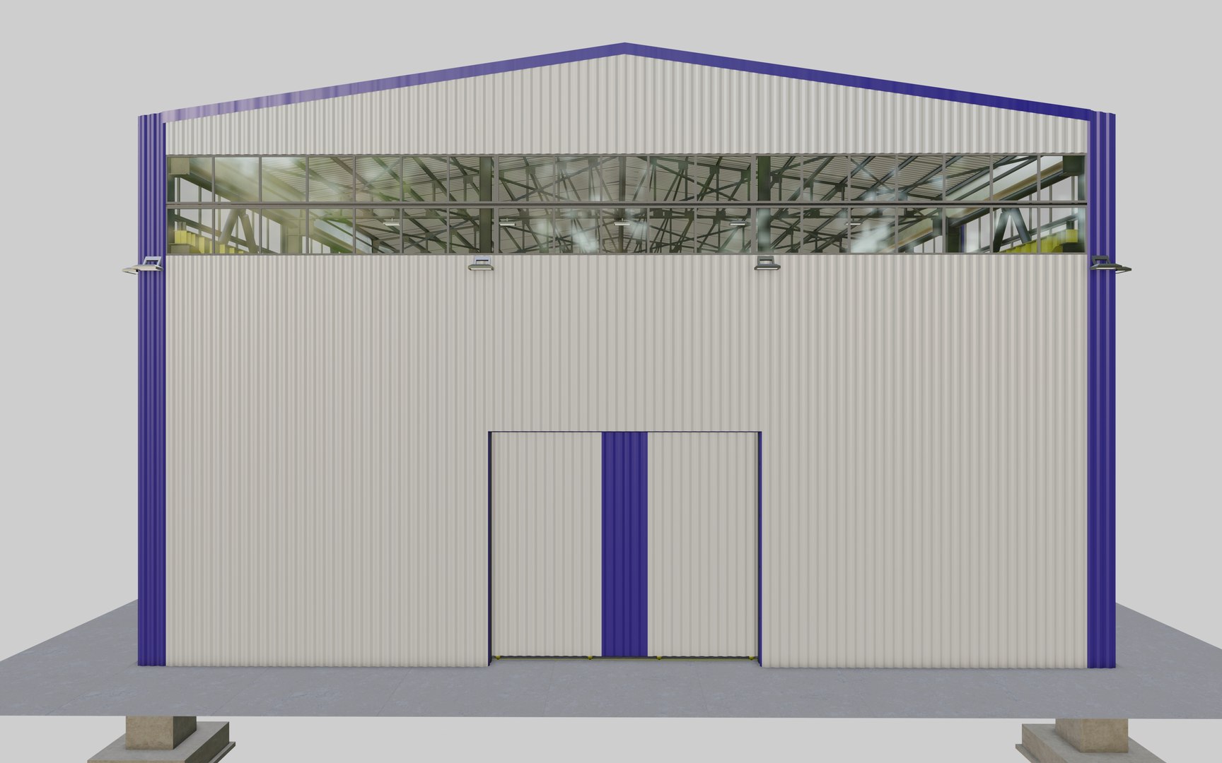 Steel Structure - Warehouse - Type-4 Model - TurboSquid 1910169