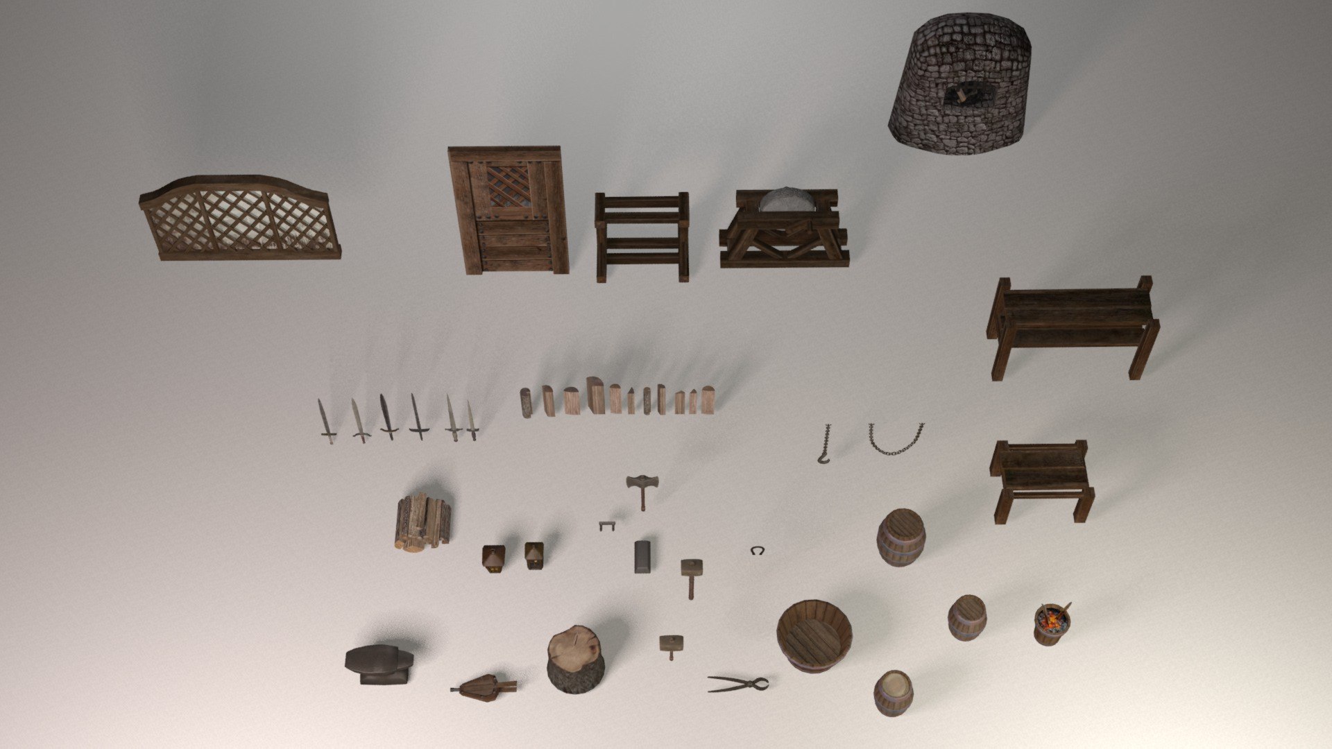Blacksmith Tools 3D Model - TurboSquid 2152854