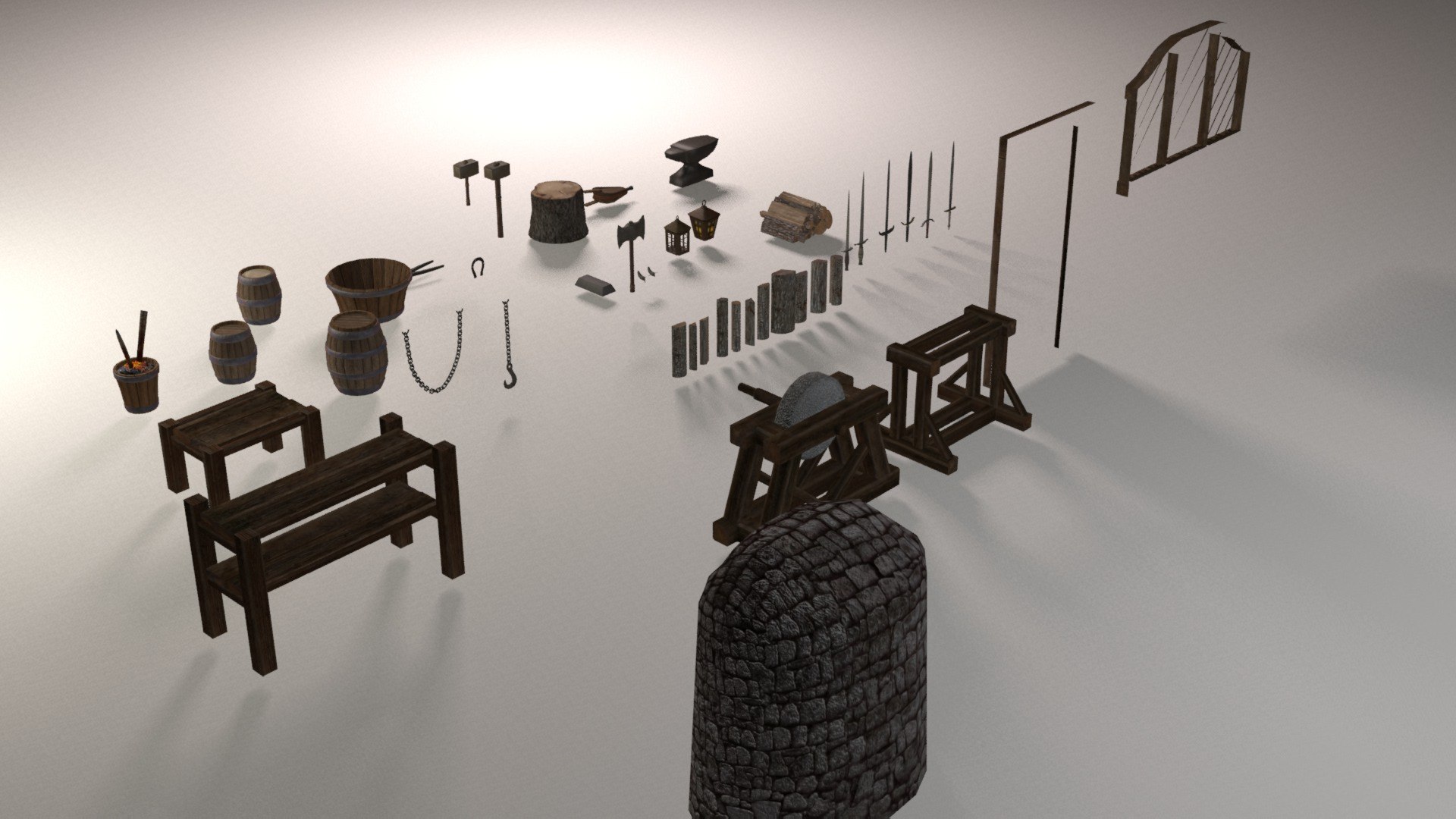 Blacksmith Tools 3D Model - TurboSquid 2152854