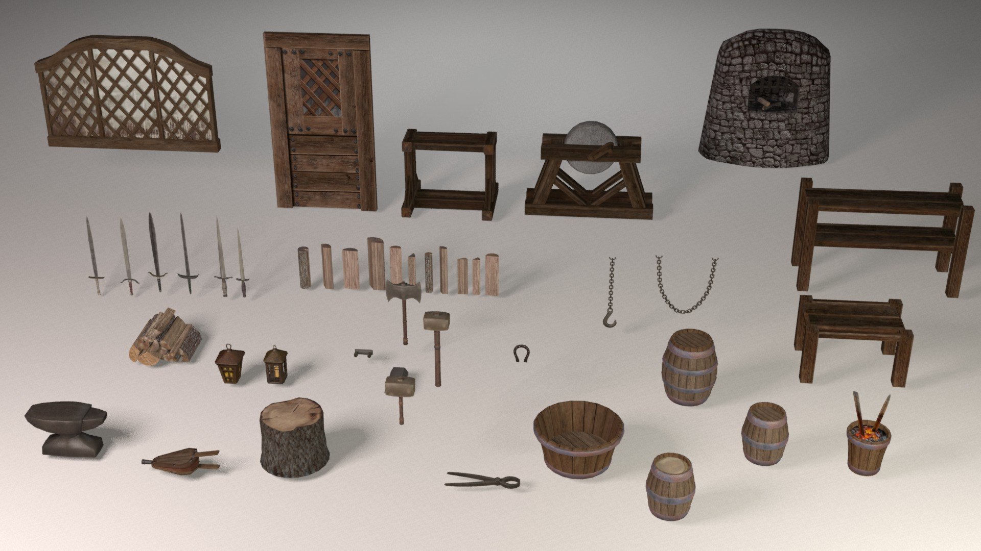 Blacksmith Tools 3D Model - TurboSquid 2152854
