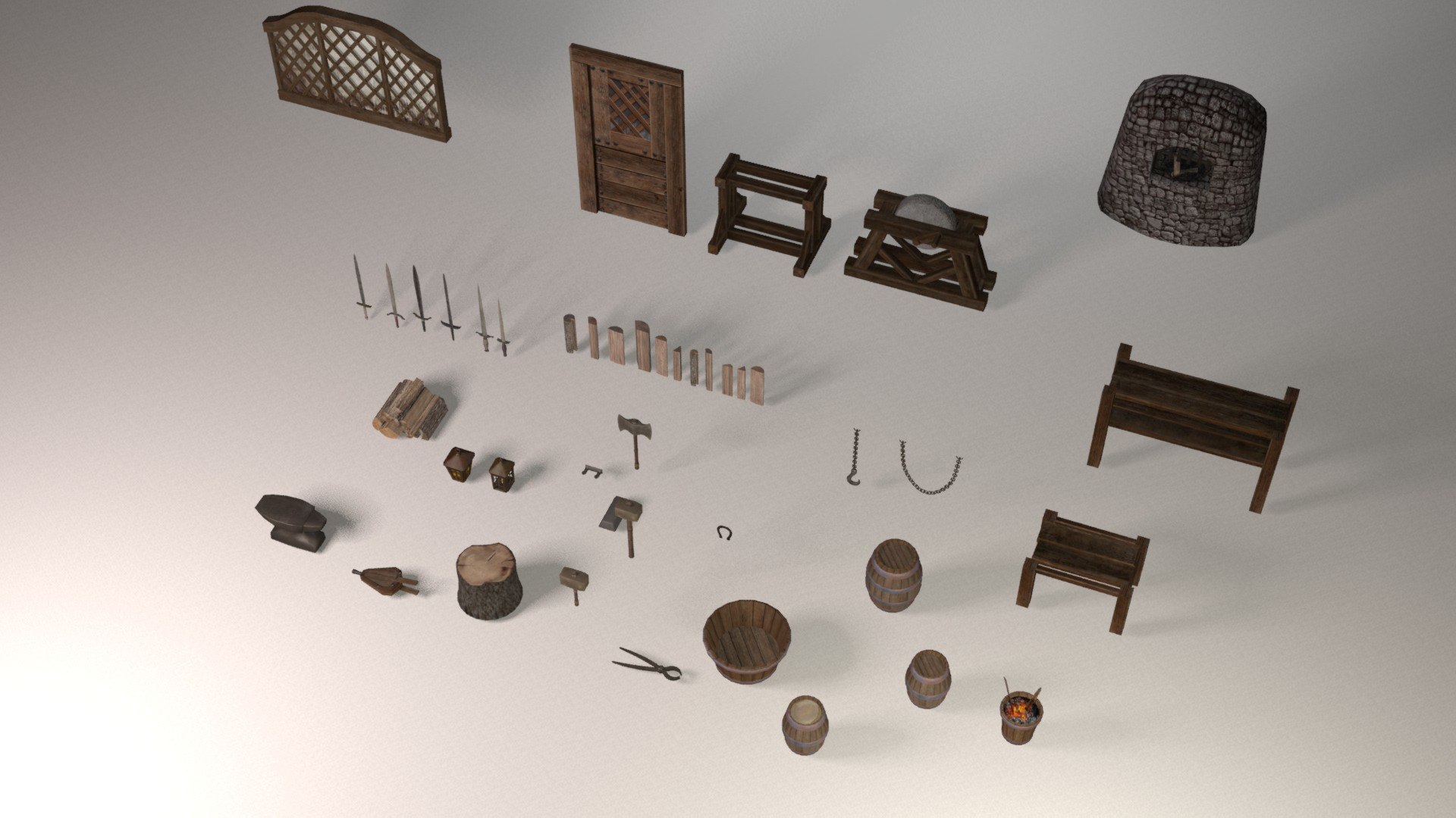 Blacksmith Tools 3D Model - TurboSquid 2152854