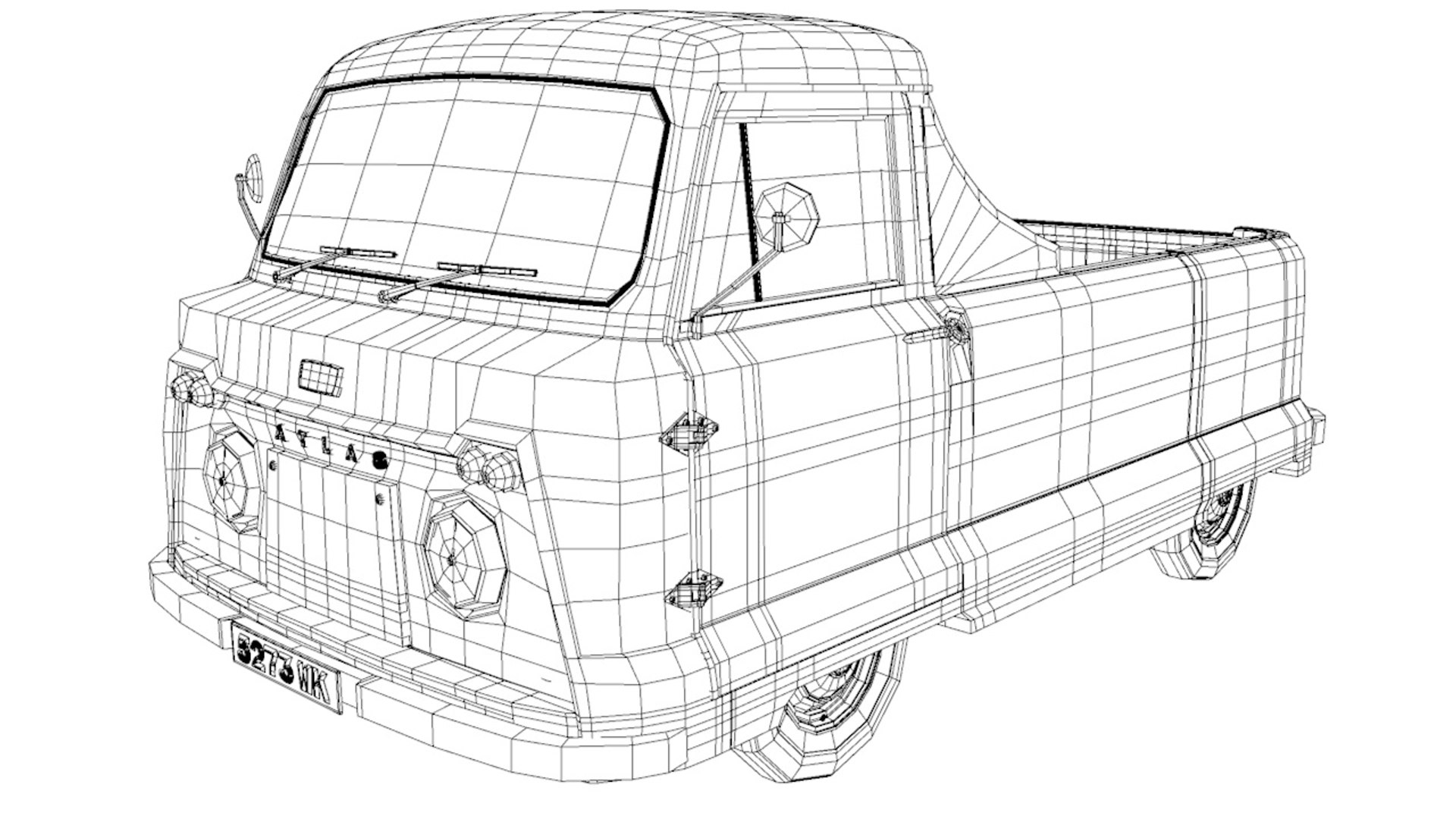 3D Standard Pickup Atlas Model - TurboSquid 1614131