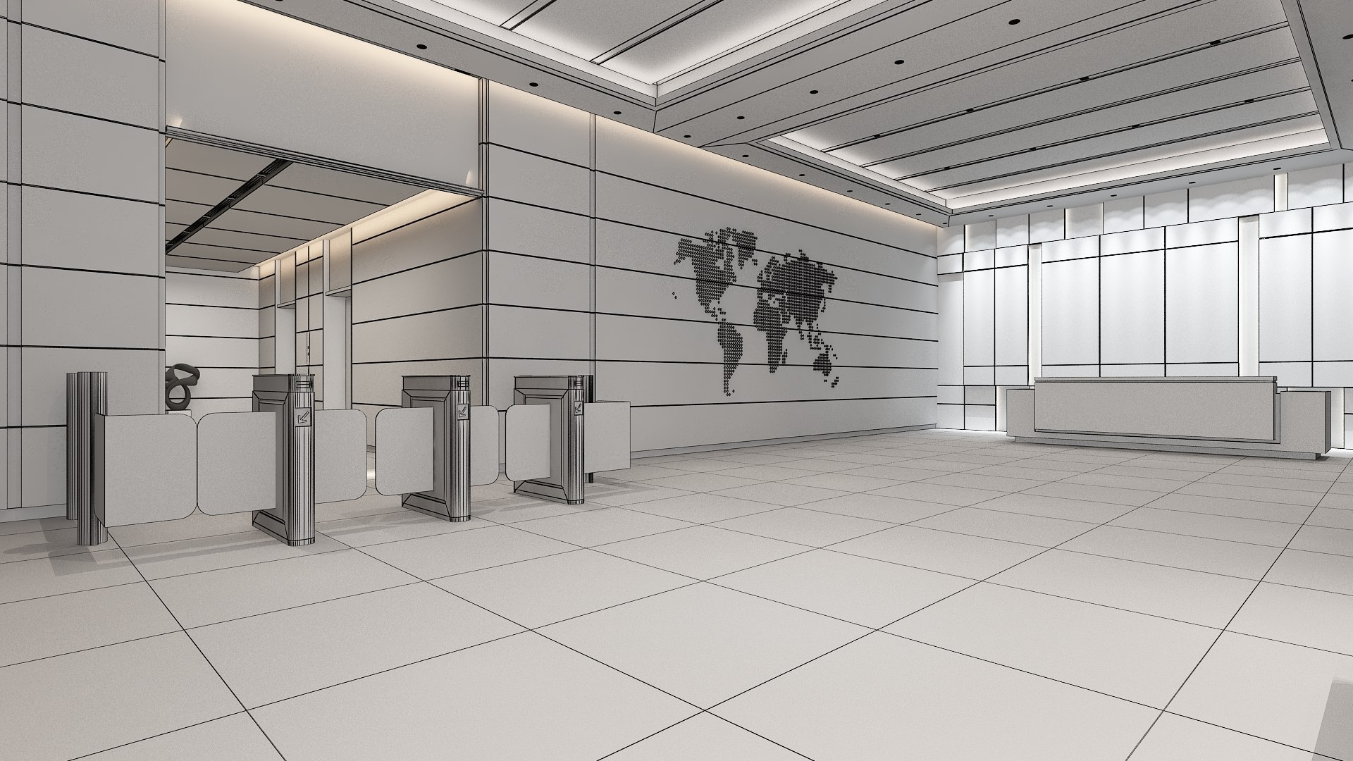 3D Office lobby Collection 02 - TurboSquid 2169204