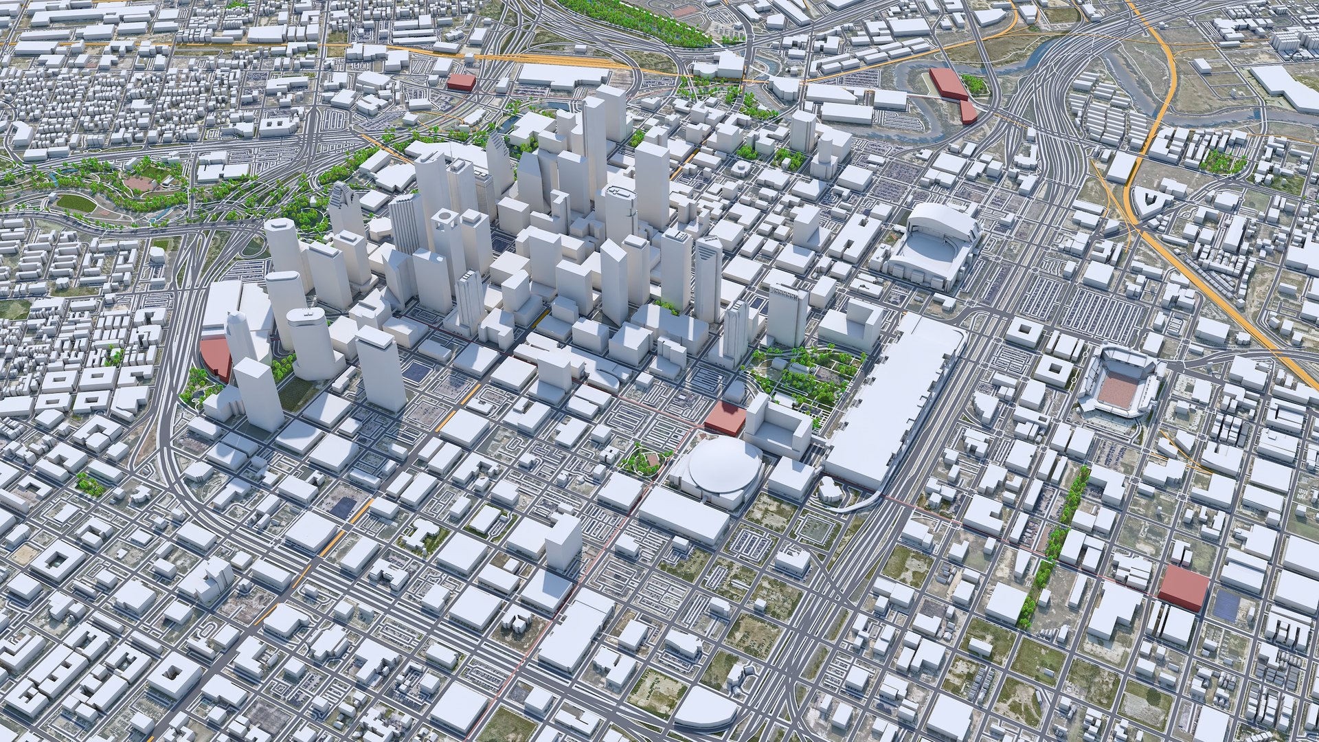 3D Model Houston Downtown Texas USA - TurboSquid 1989005
