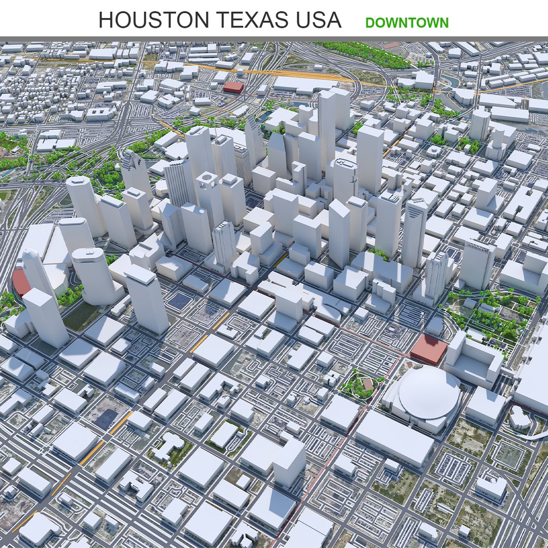 3D Model Houston Downtown Texas USA - TurboSquid 1989005