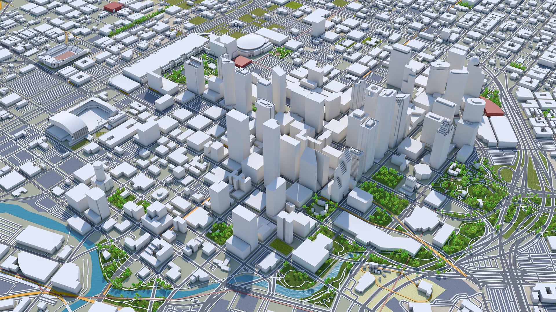 3D Model Houston Downtown Texas USA - TurboSquid 1989005