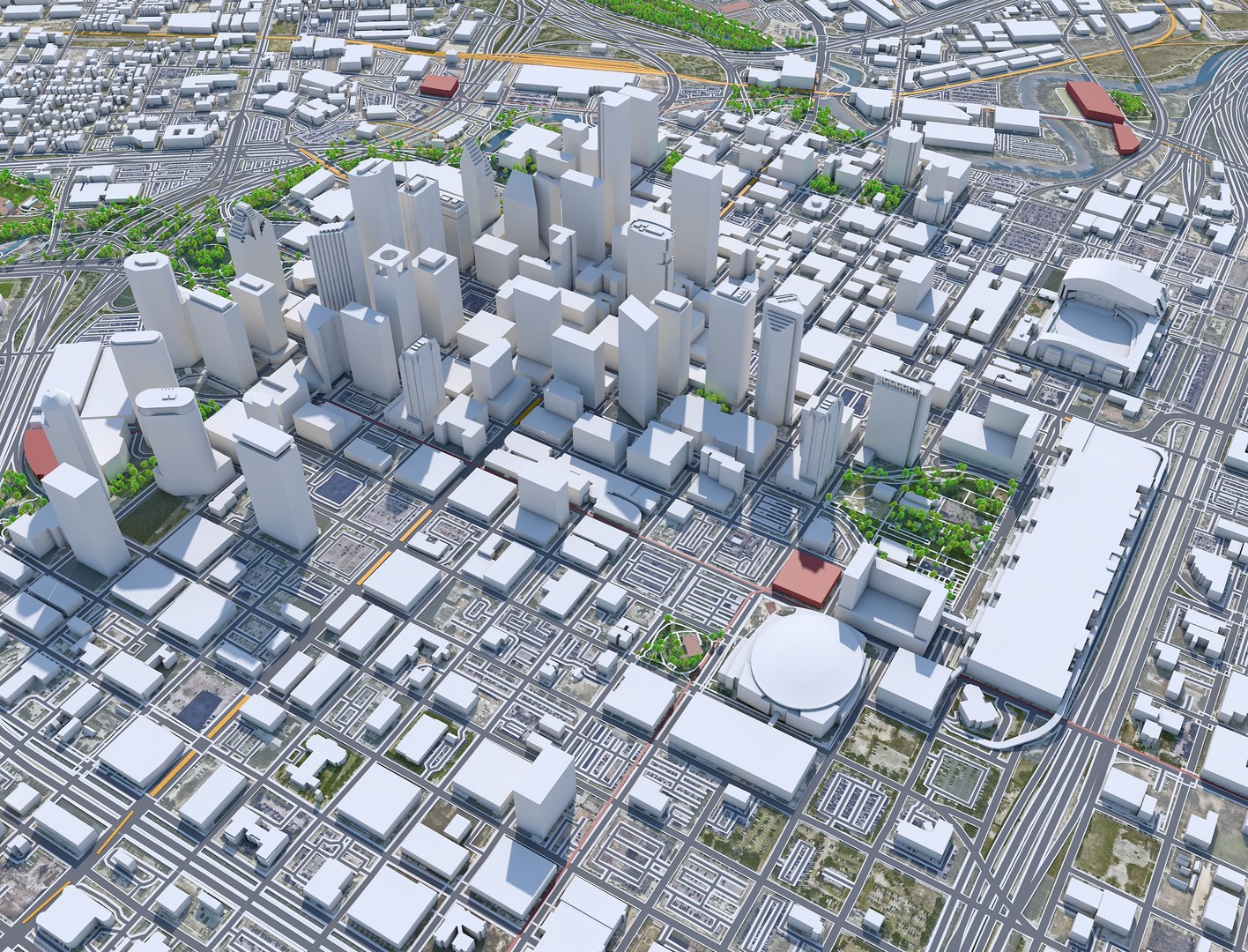 3D Model Houston Downtown Texas USA - TurboSquid 1989005