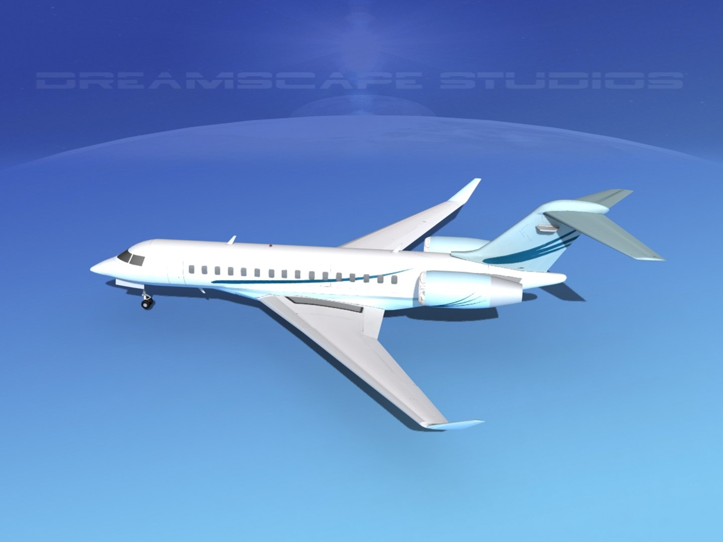 3d Global Express Bombardier 8000 Model
