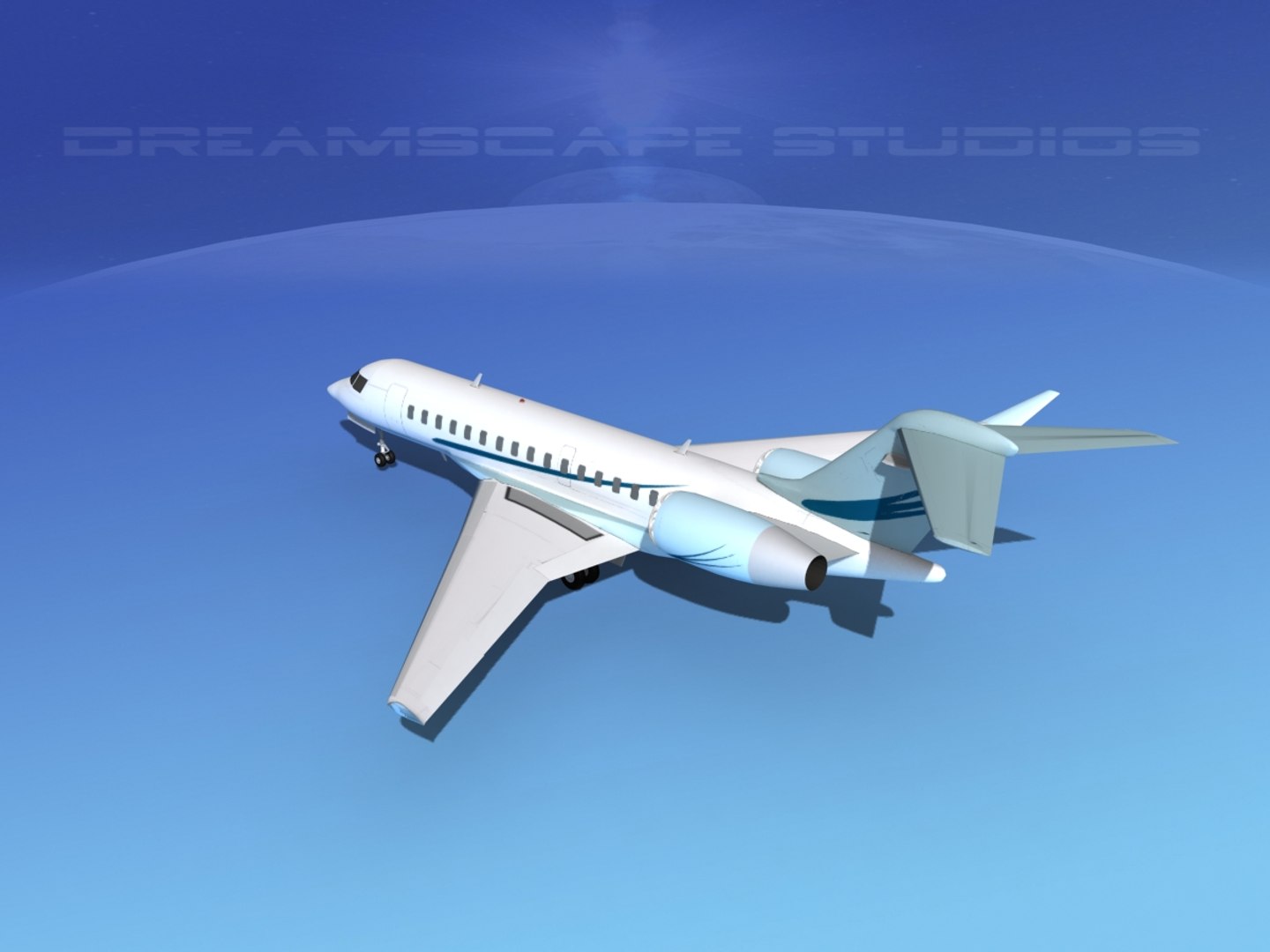 3d Global Express Bombardier 8000 Model