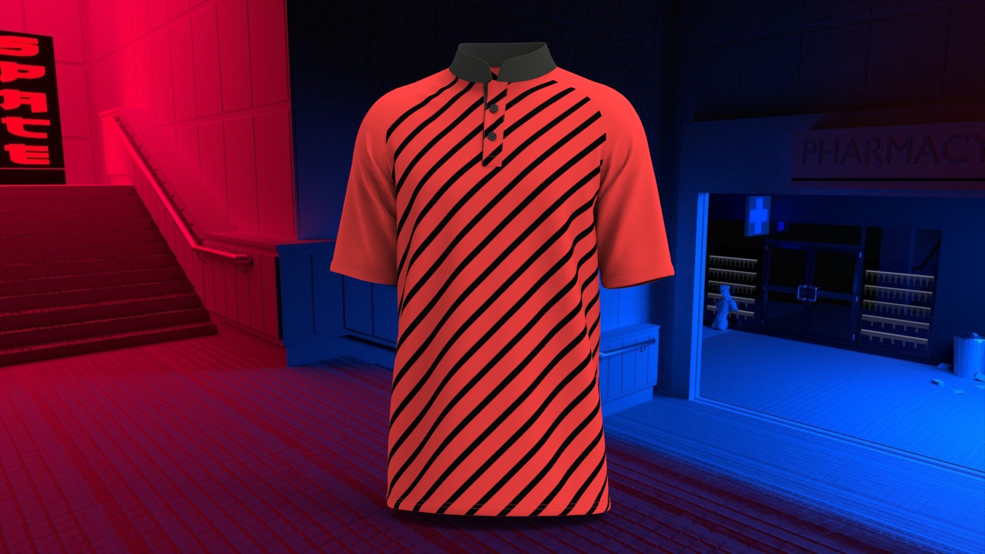 Classic Raglan Sleeve Mens Knit Fashion Polo 3D Model - TurboSquid 2018418