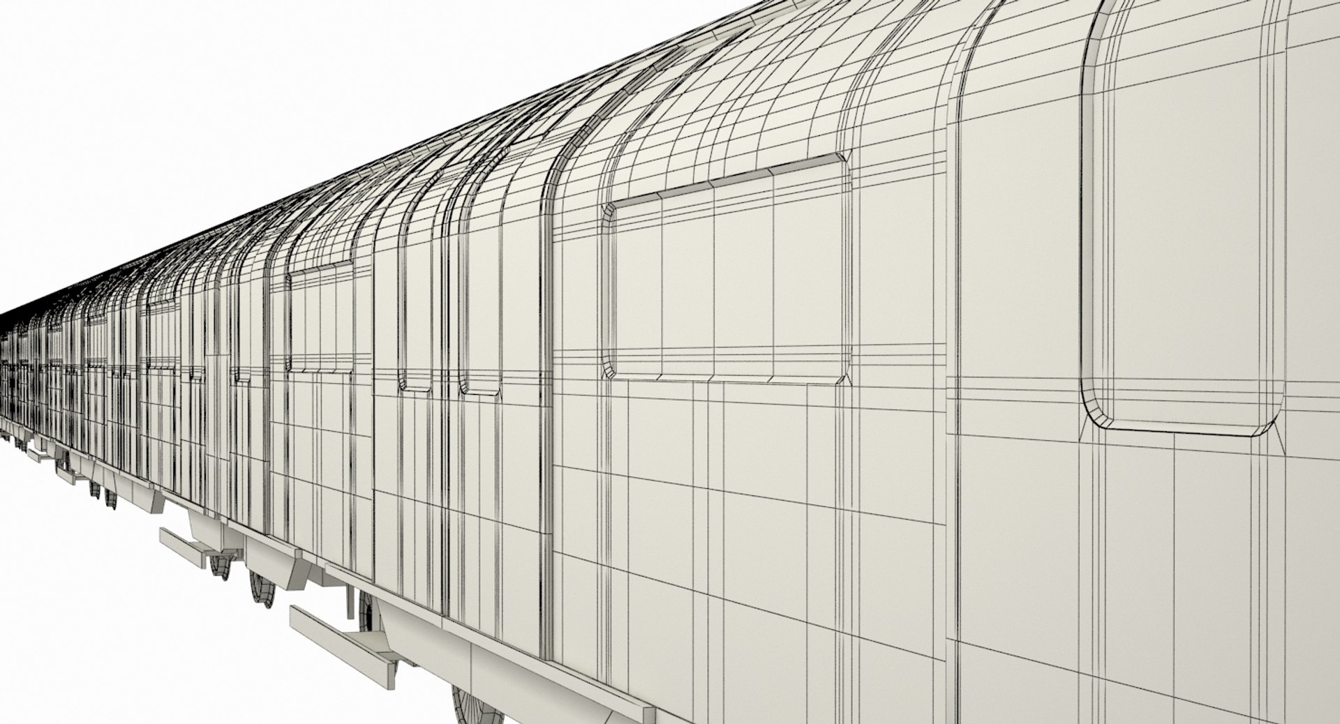 3d Model Of London Metro Train Exterior Scene