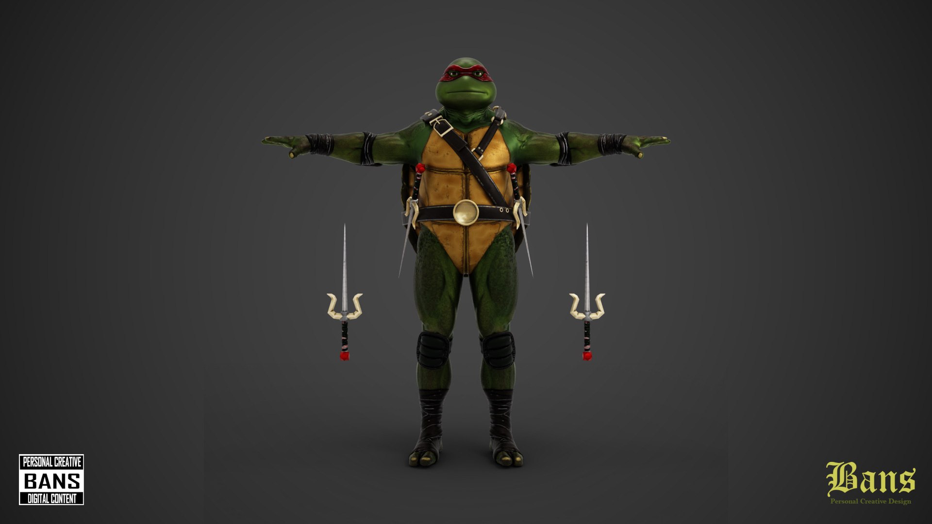 REALISTIC RAPHAEL TMNT 3D Model - TurboSquid 2085260