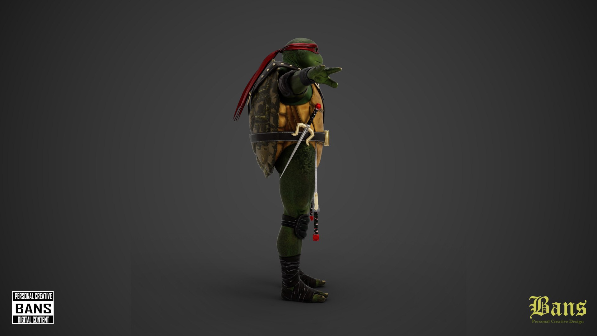 REALISTIC RAPHAEL TMNT 3D Model - TurboSquid 2085260
