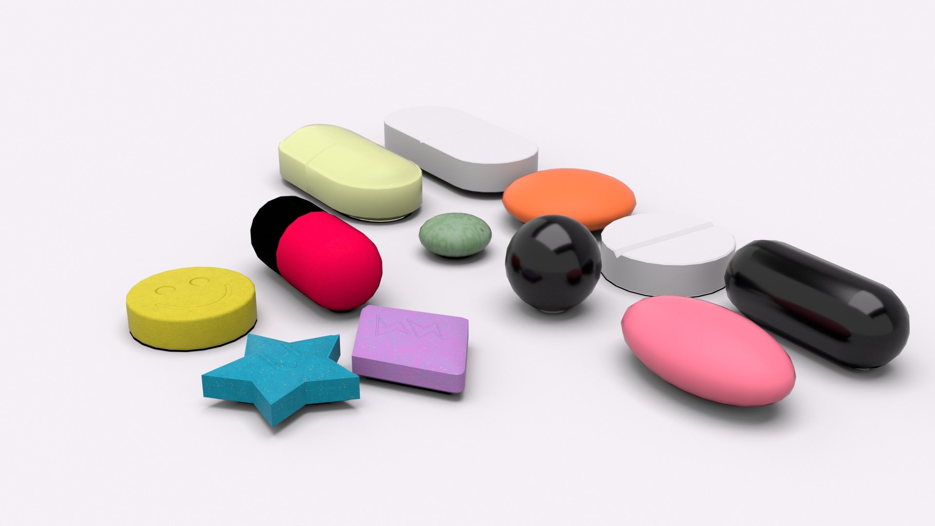 3D Model Simple Pills Pack - TurboSquid 1989628