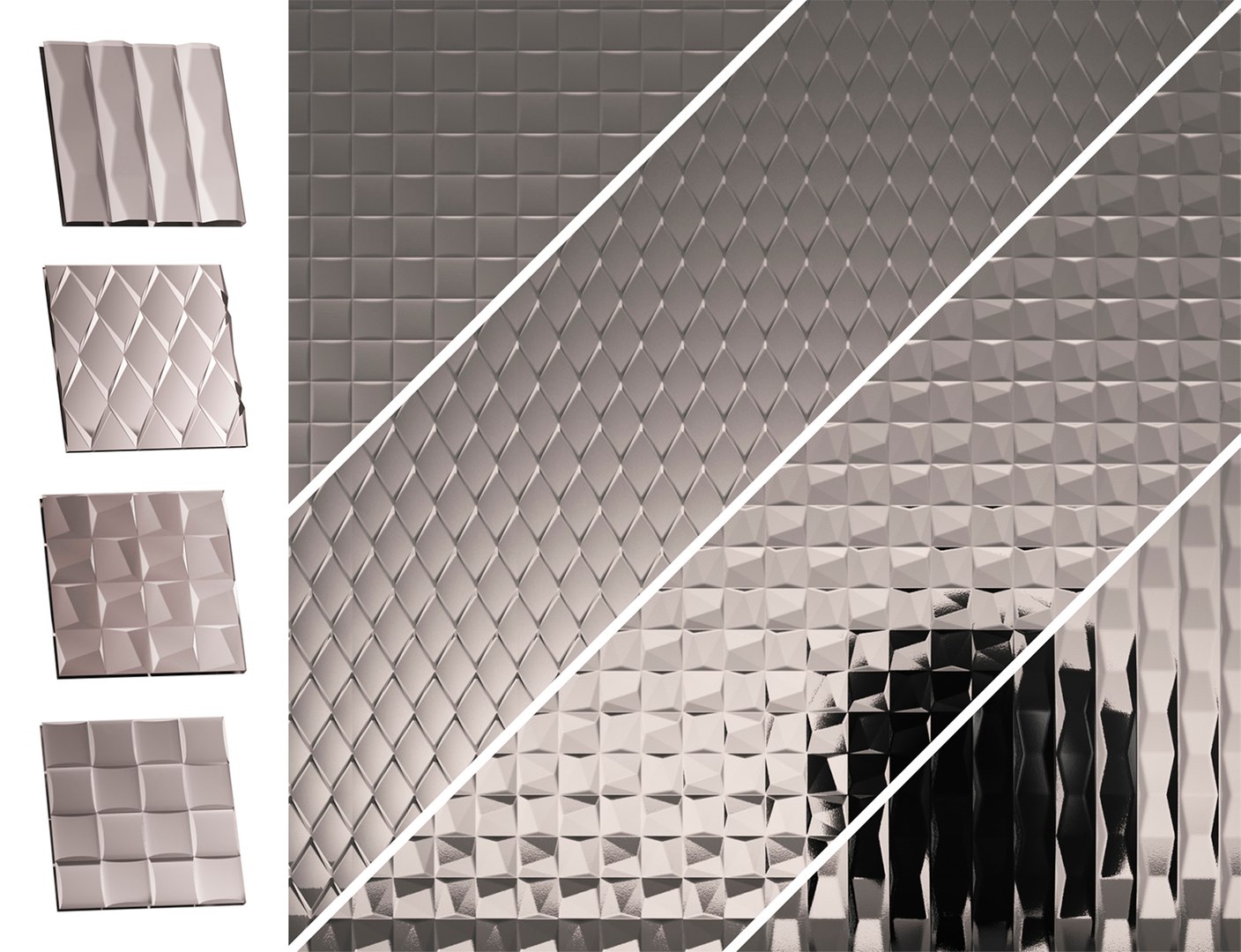 3d модель Fluted Glass Set 07 Turbosquid 1905602