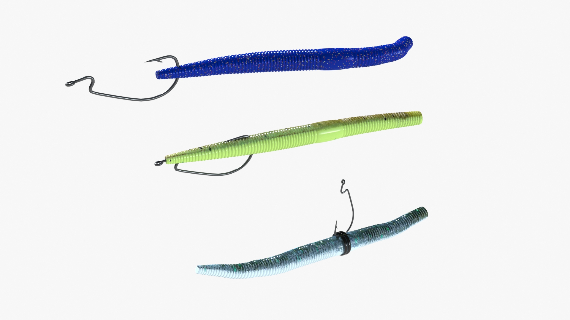 3D Model Soft Plastic Stick Worms - TurboSquid 2318503