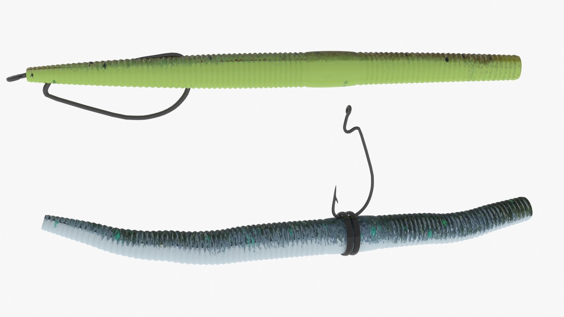 3D Model Soft Plastic Stick Worms - TurboSquid 2318503