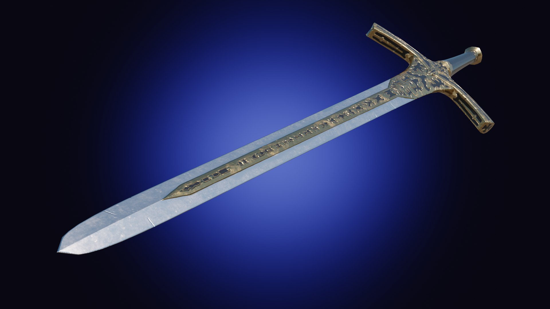 Weapon Two Handed Fantasy Sword 3D - TurboSquid 2026270