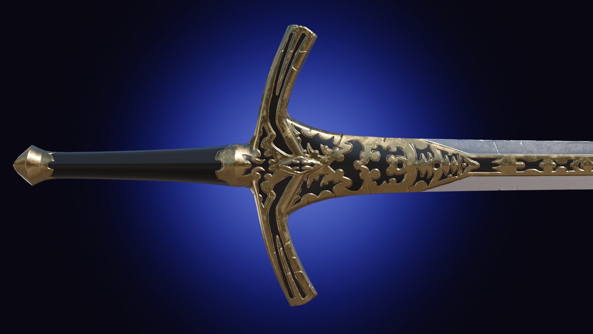 Weapon Two Handed Fantasy Sword 3D - TurboSquid 2026270