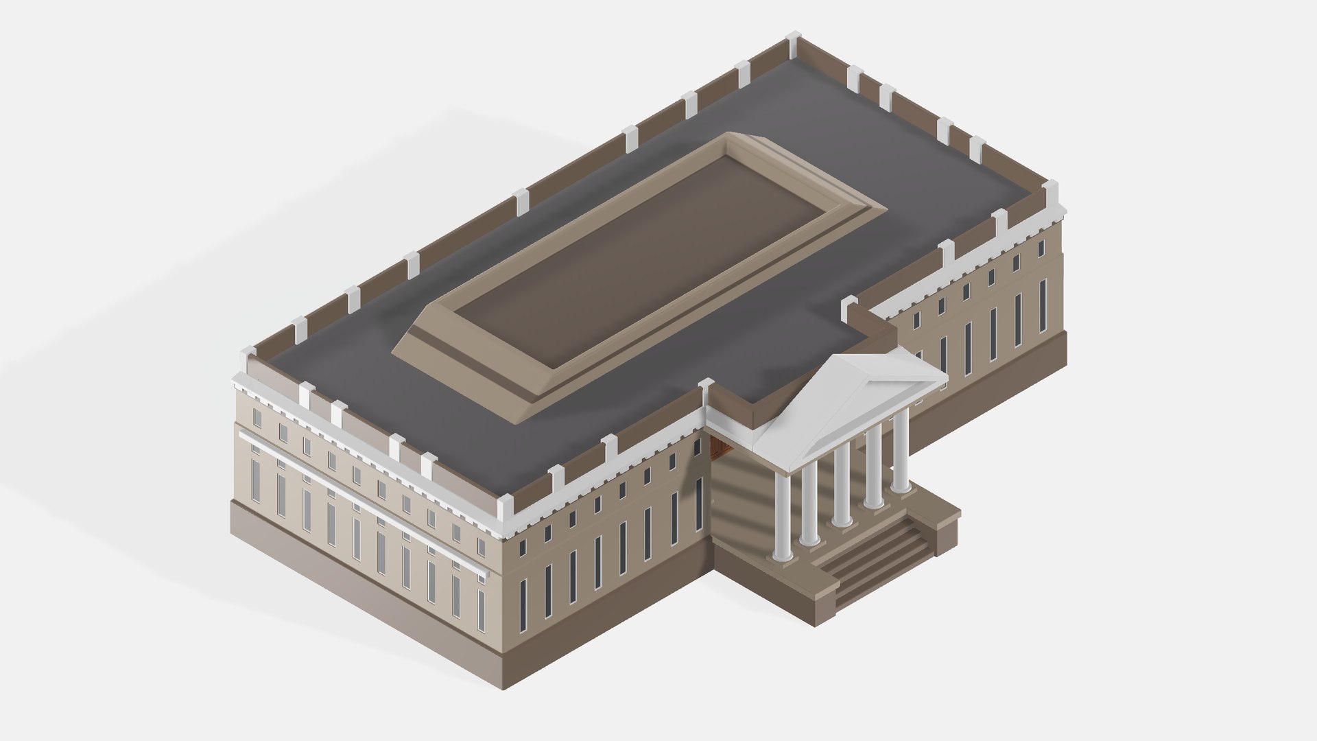Museum Building Model - TurboSquid 2343194