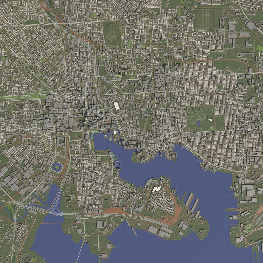 3D Baltimore USA - City And Urban - TurboSquid 2213520
