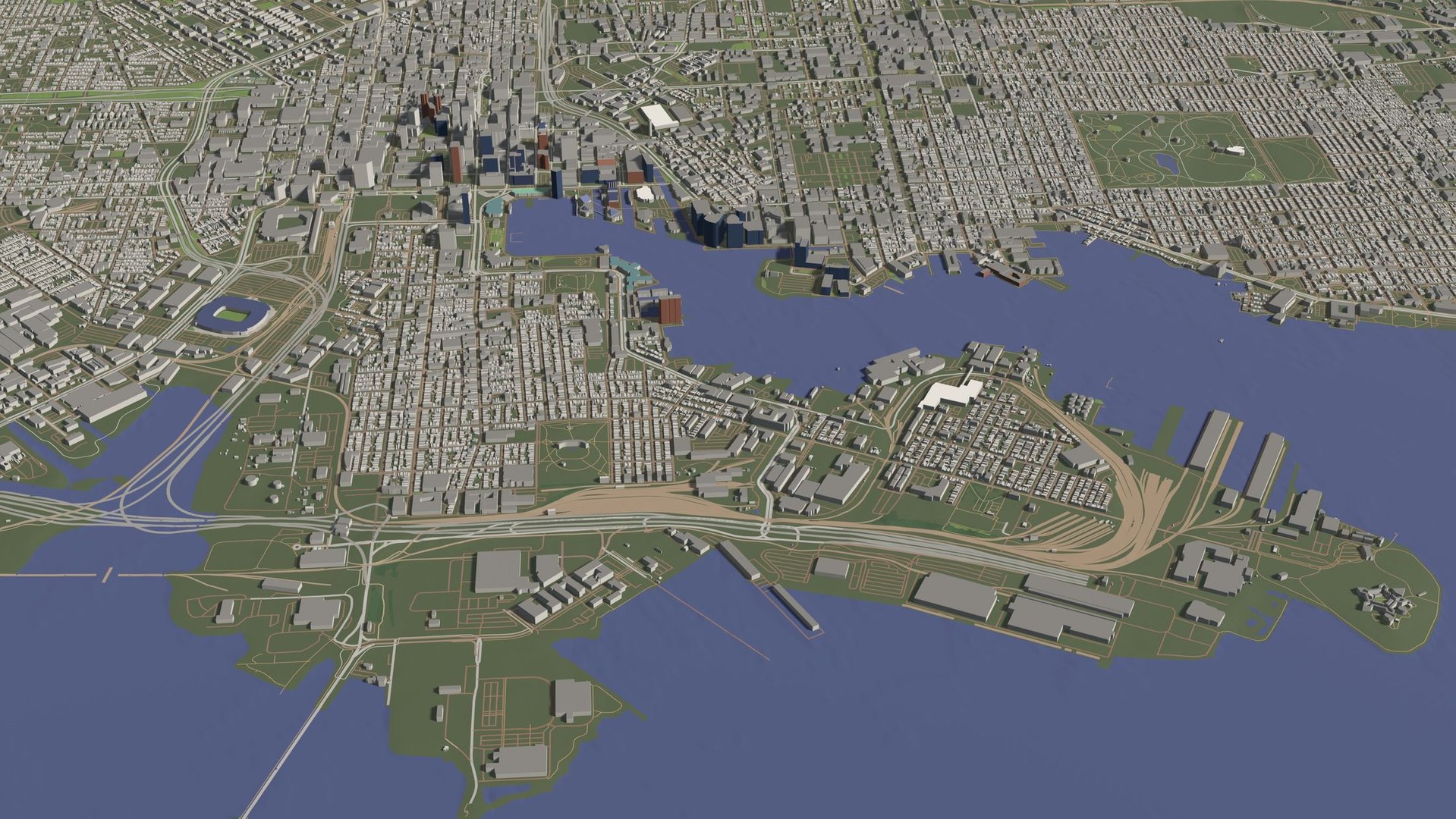 3D Baltimore USA - City And Urban - TurboSquid 2213520