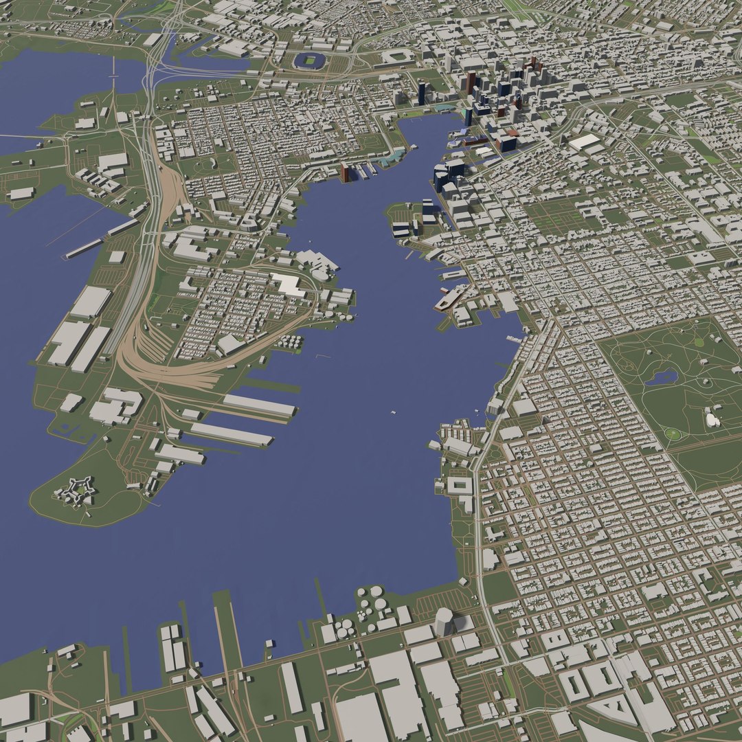 3D Baltimore USA - City And Urban - TurboSquid 2213520