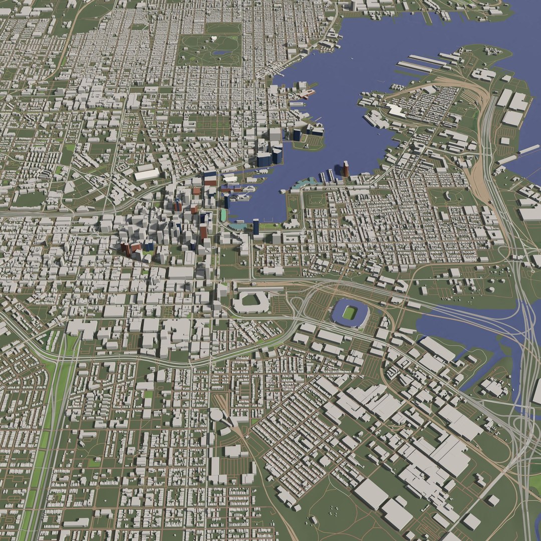 3D Baltimore USA - City And Urban - TurboSquid 2213520