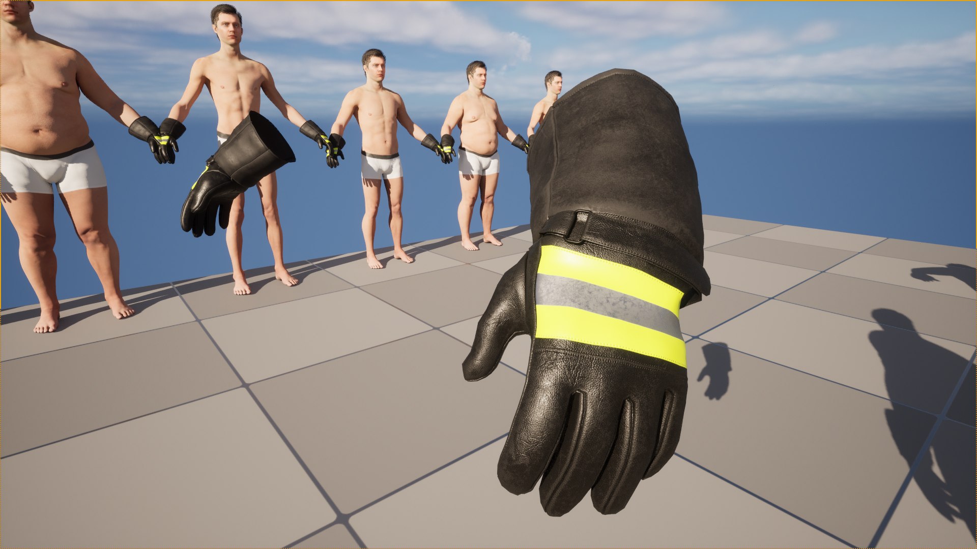 3D Firefighter Gloves 232 - All MH Bodies UE5 Skeletons - Rigged ...